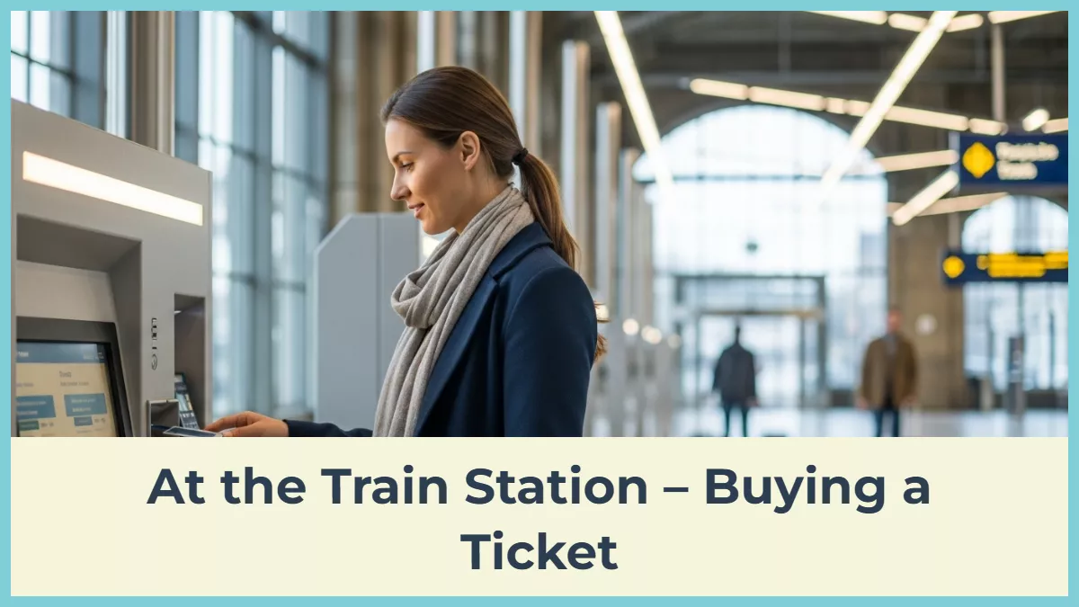 At the Train Station – Buying a Ticket - Hello English